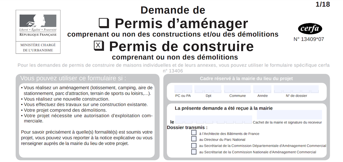 Cerfa permis de construire : formulaire de demande à télécharger