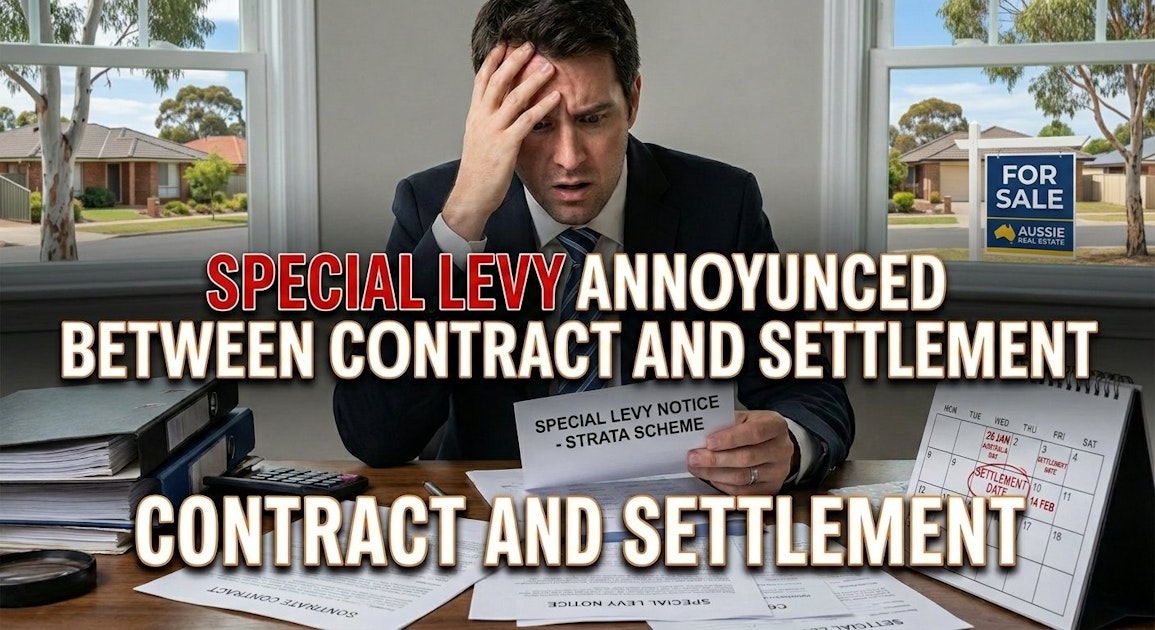 Special Levy Announced Between Contract and Settlement