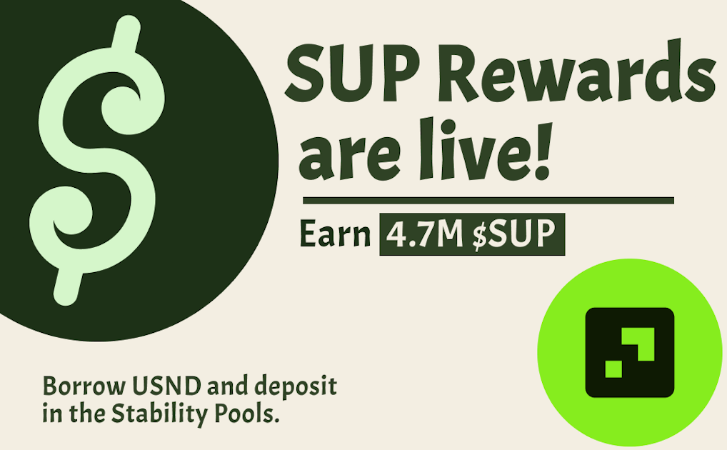SUP rewards are now live for Nerite users!