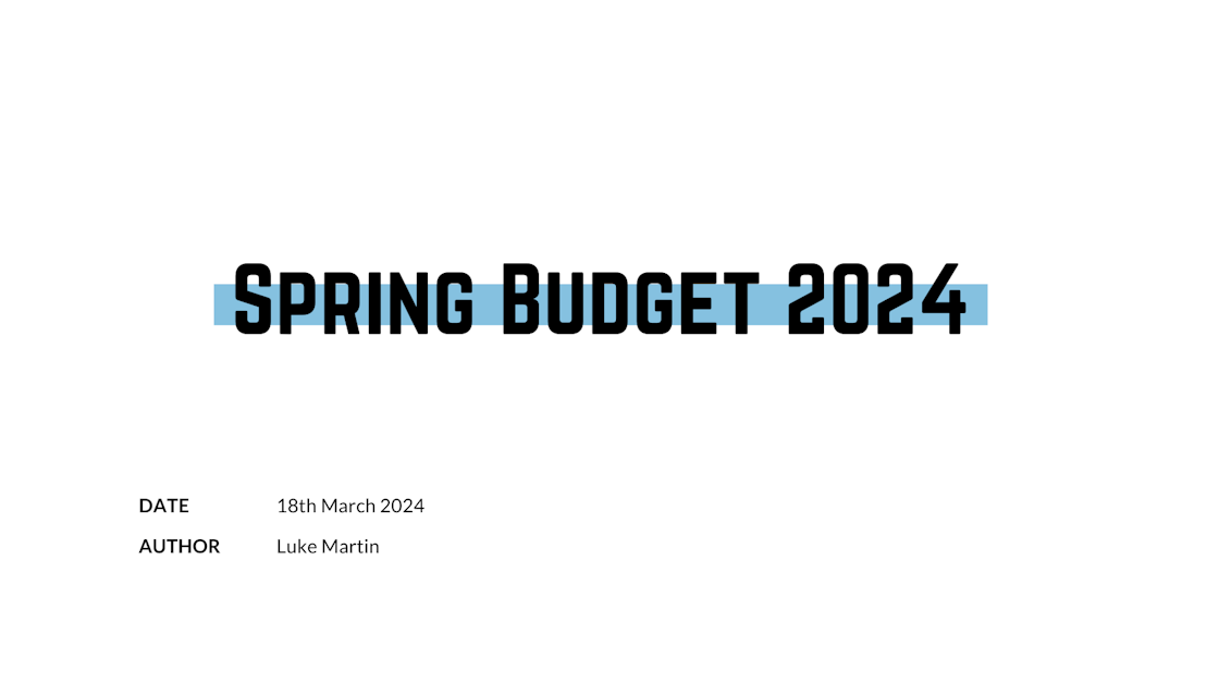 Spring Budget 2024