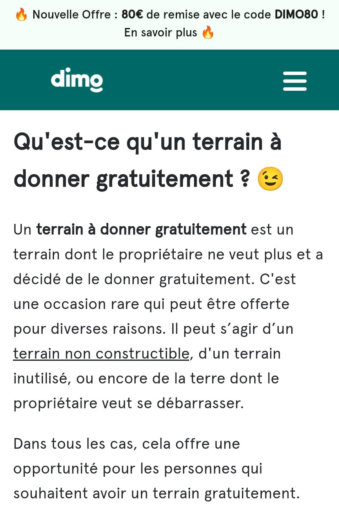 Terrain à donner gratuitement : vente, annonce gratuite en ligne