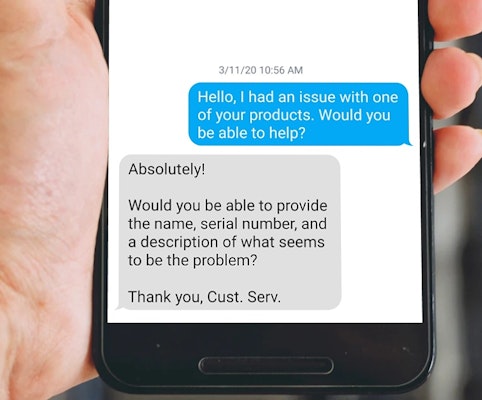 Text Message for Contact Center and Call Centers