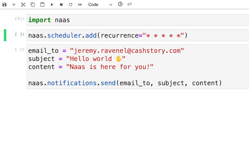 Notebooks as automated services - NaaS